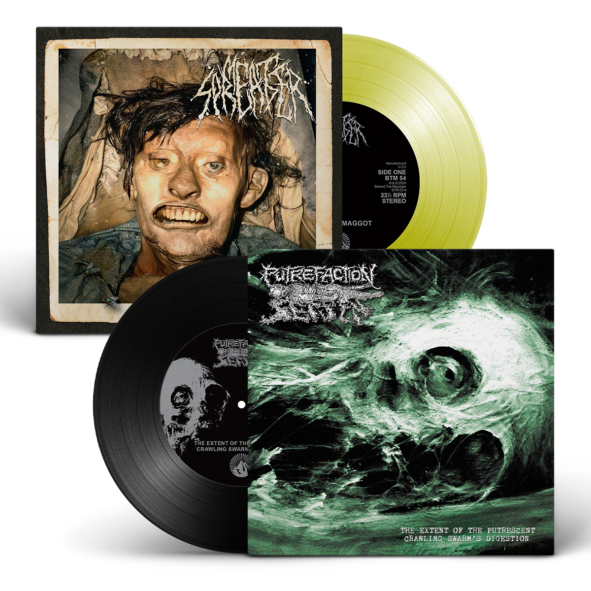PUTREFACTION SETS IN / MEAT SPREADER - split 7”EP (Yellow vinyl ...